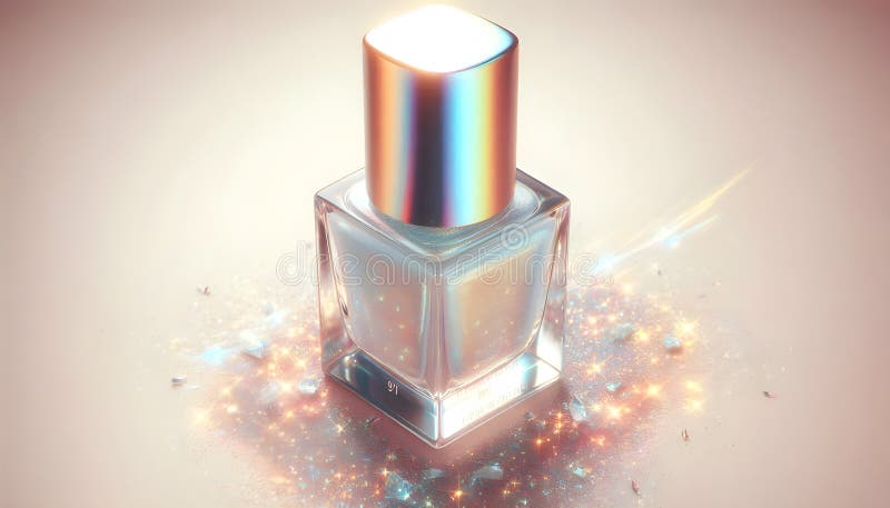 Nail Polish Bottle, Floating Glitter Particles, Image Created Using Ai ...