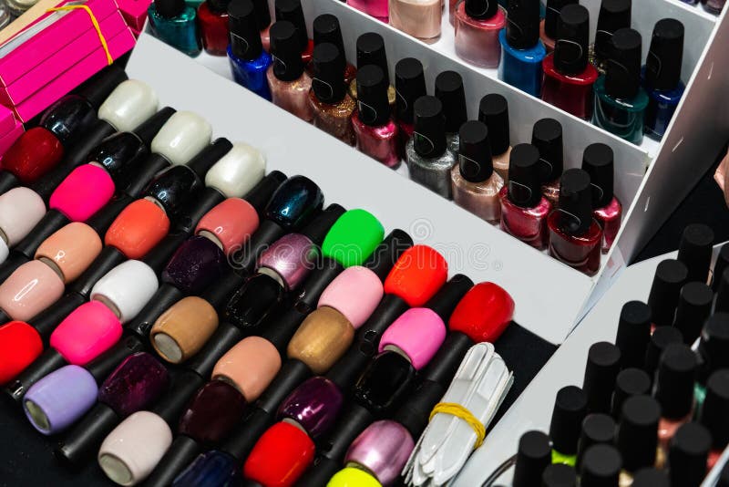 Nail Polish in a Cosmetics Store Stock Image - Image of colorful ...