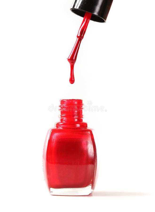 Nail Polish Dripping from the Brush Stock Photo - Image of glamour ...