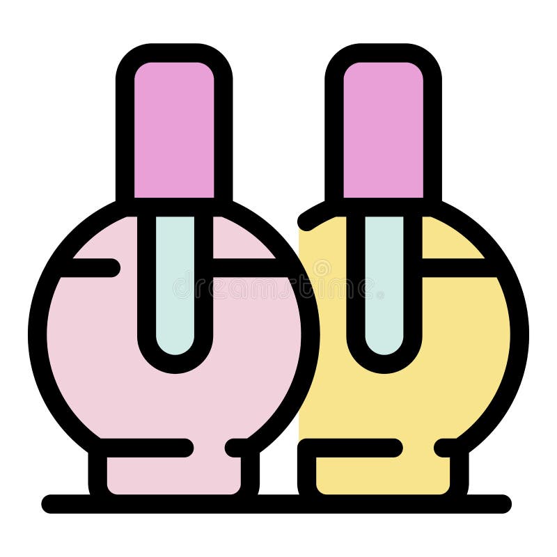 Nail Polish Gel Icon Color Outline Vector Stock Vector - Illustration ...