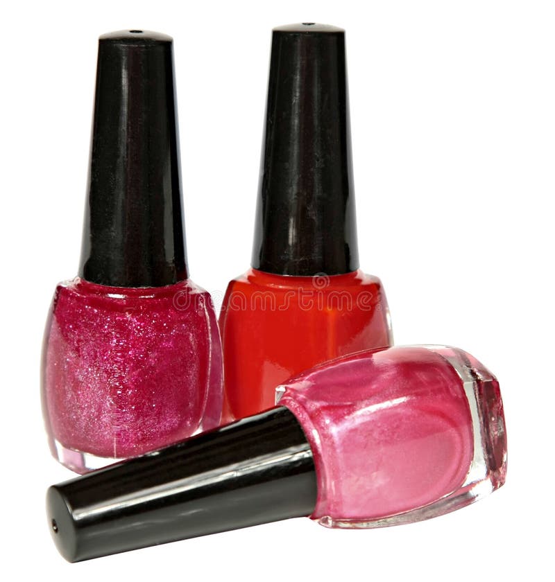 Nail Polish Isolated on a White Background Stock Image - Image of color ...