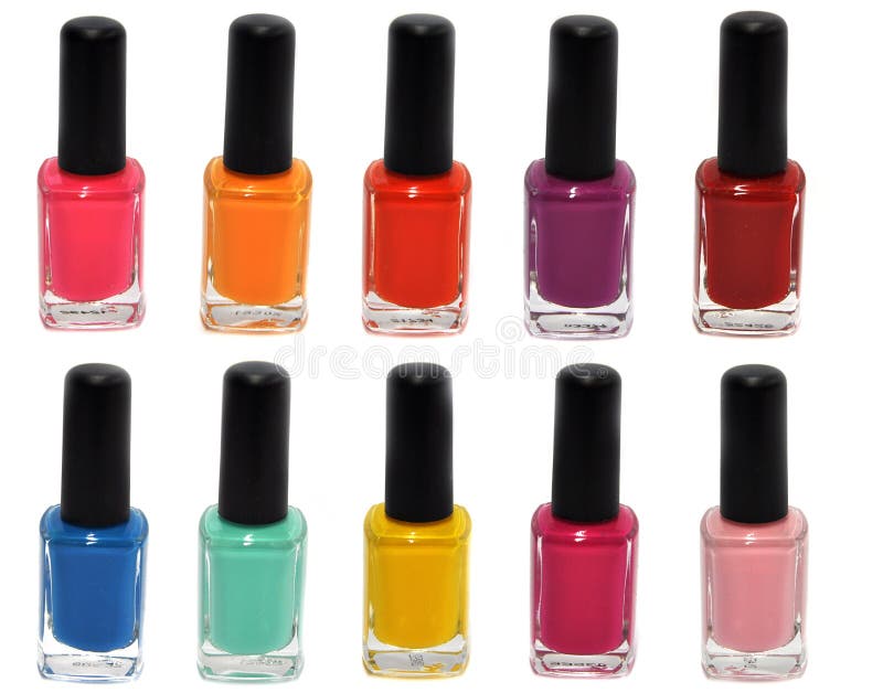 Nail polish set stock image. Image of orange, color, shine - 33305095