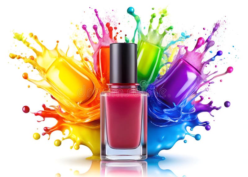 Nail polish and splash stock illustration. Illustration of isolated ...