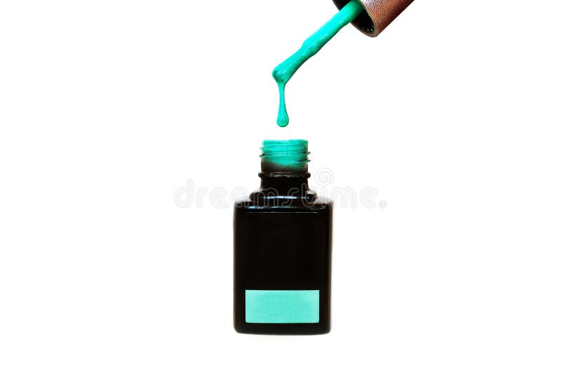 Nail Polish on a White Background. Large Selection of Nail Polishes ...