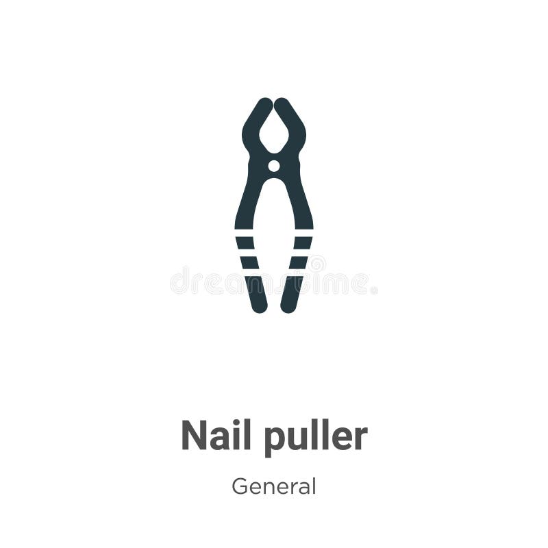 Nail Puller Vector Icon on White Background. Flat Vector Nail Puller ...