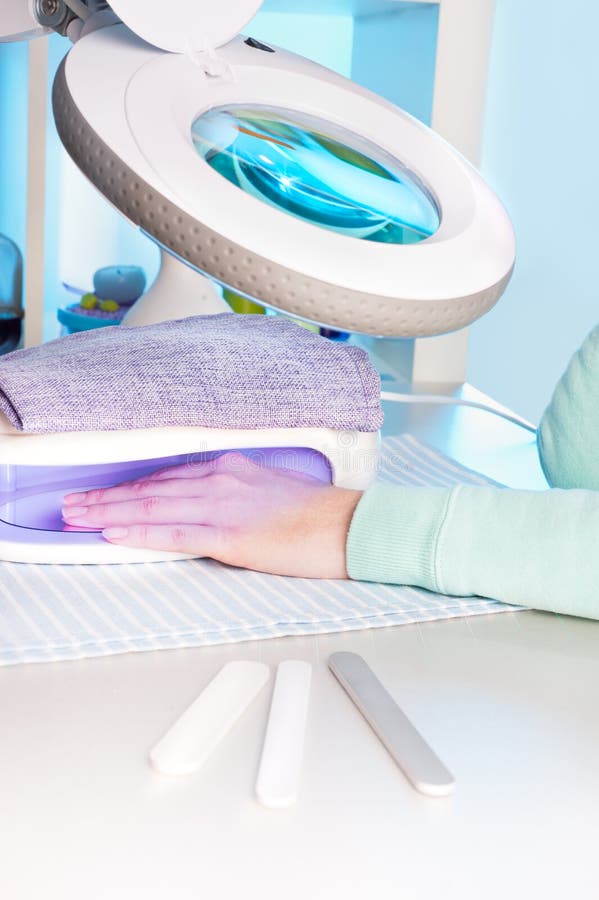UV Light Machine To Dry Nails Stock Image - Image of tools, female ...