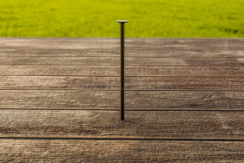 A Nail Sticks Out of the Board Stock Illustration - Illustration of ...