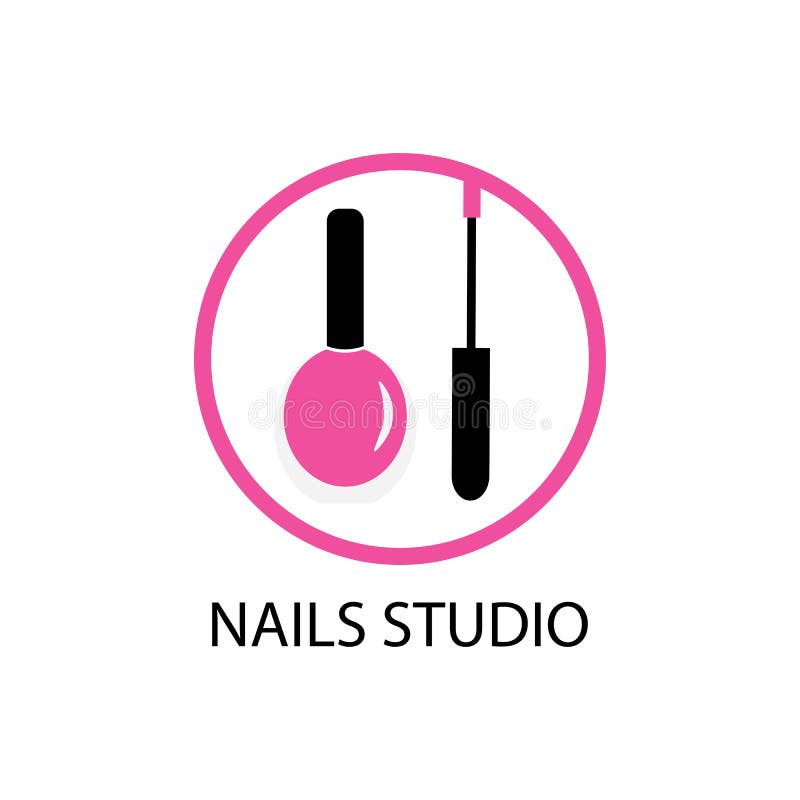 Nail studio logo vector stock vector. Illustration of girl - 173998957