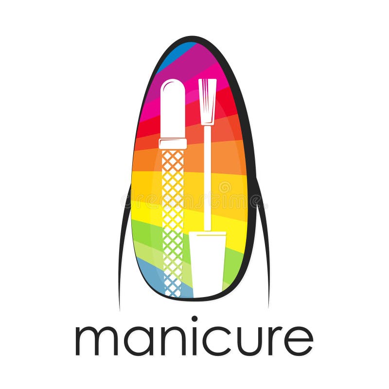 Nail symbol for manicure stock illustration. Illustration of beautiful ...