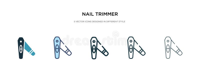 Nail Trimmer Icon in Different Style Vector Illustration. Two Colored ...