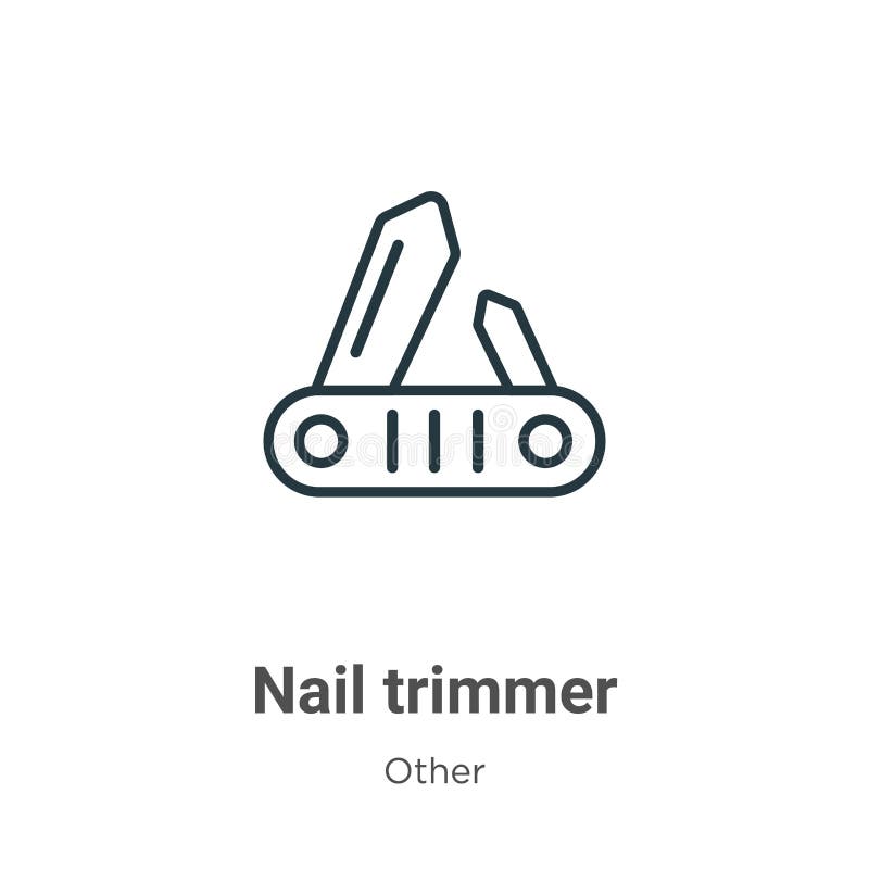 Nail Trimmer Outline Vector Icon. Thin Line Black Nail Trimmer Icon, Flat Vector Simple Element ...