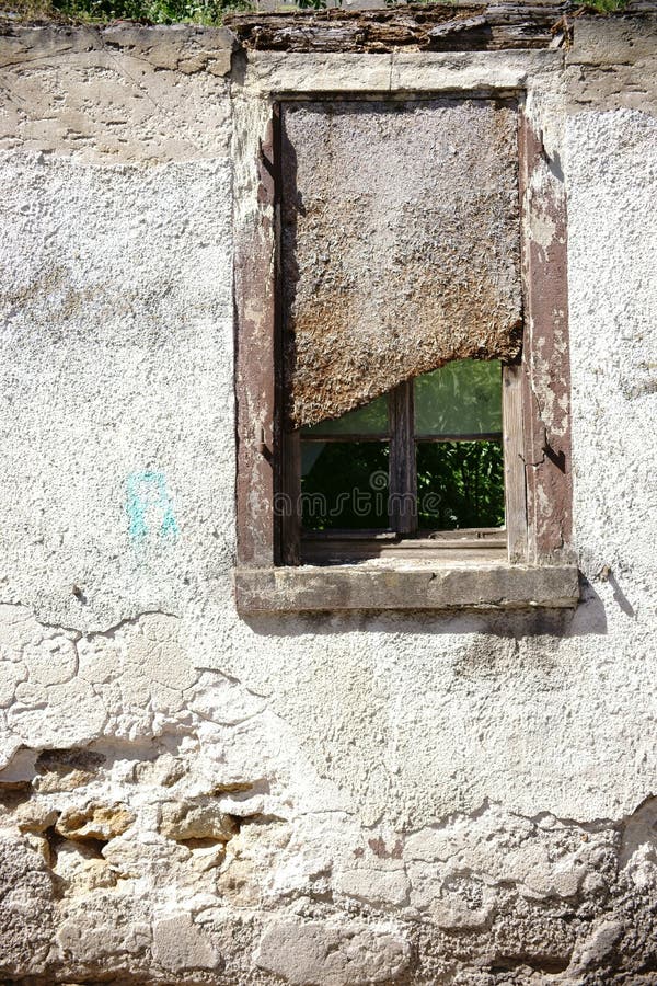 Nailed Ruin window stock image. Image of board, crumbling - 95112247