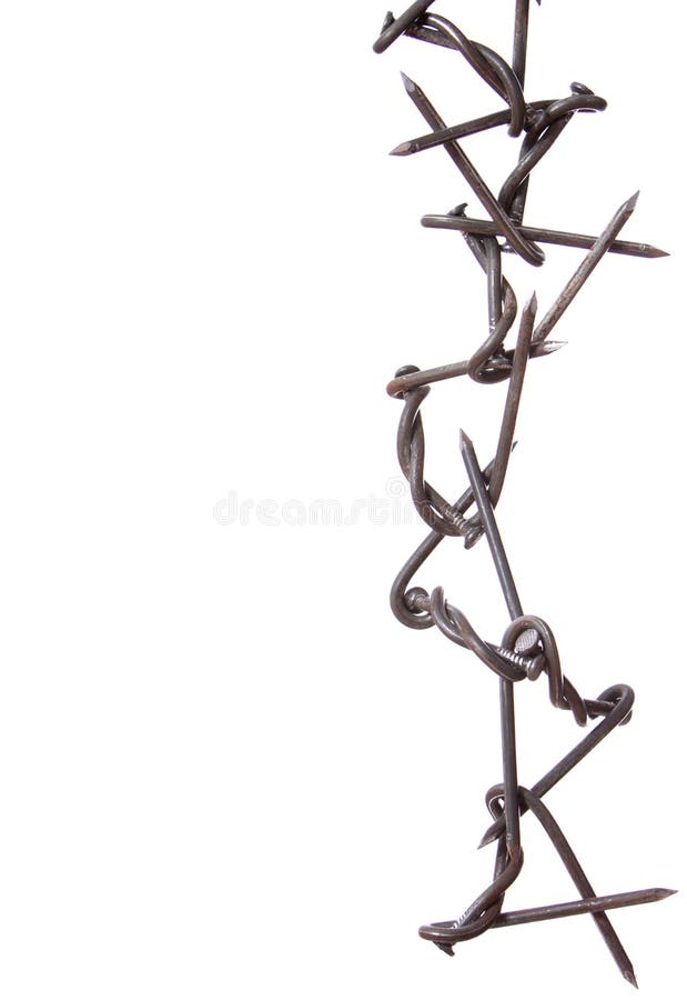 Two twisted metal nails stock image. Image of puzzle, pair - 4276187