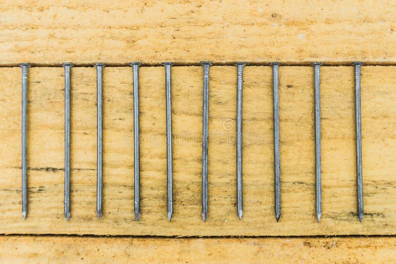 Nails on boards stock image. Image of grain, color, pattern - 32082253