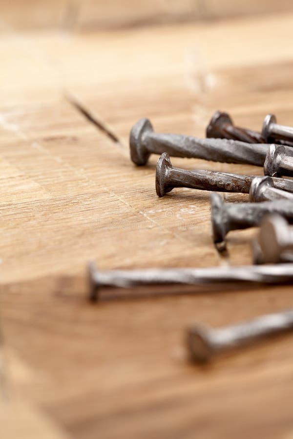 Nails shot up close stock photo. Image of hardware, metallic - 48616574