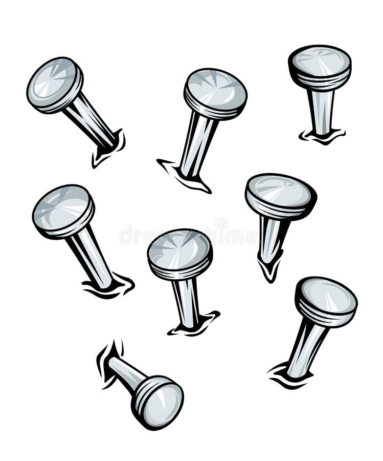 Screws and nails stock vector. Illustration of individual - 12979295
