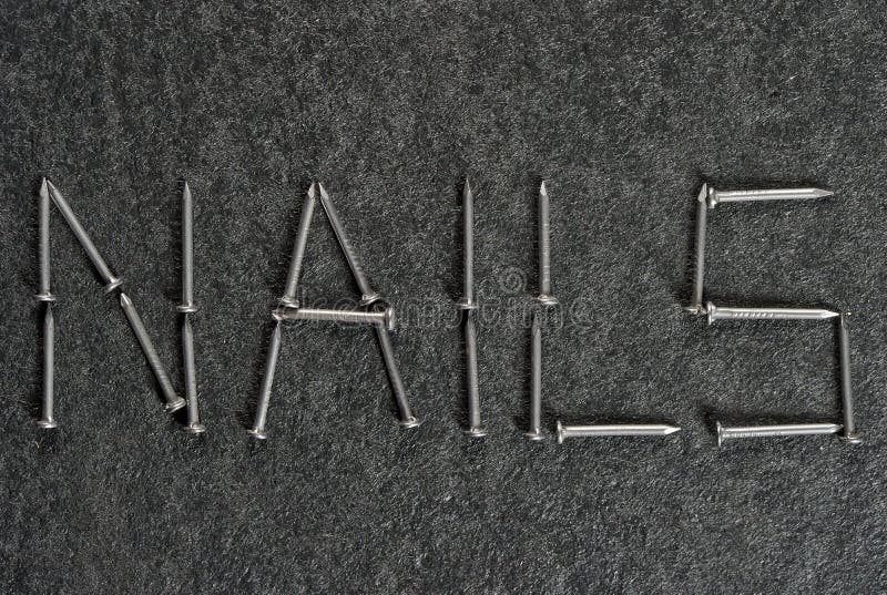 Nailed it Text on Black Background Stock Photo - Image of hard, pile ...