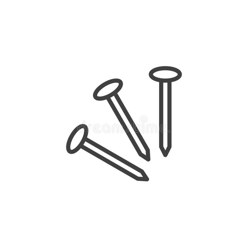 Nails tool line icon stock vector. Illustration of line - 291001018