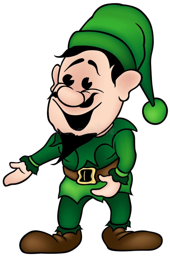 Nain Vert Avec Les Yeux Jaunes Illustration de Vecteur - Illustration ...