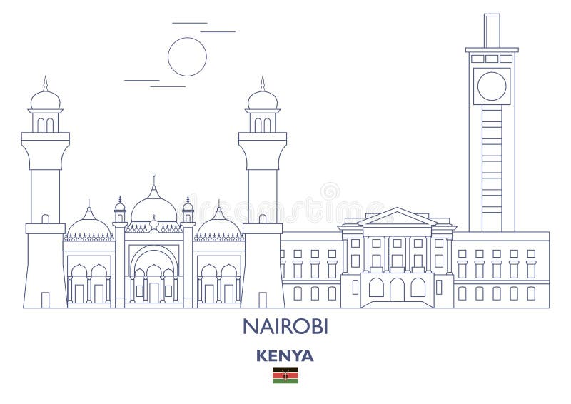 Nairobi City Kenya Skyline Stock Illustrations – 213 Nairobi City Kenya ...