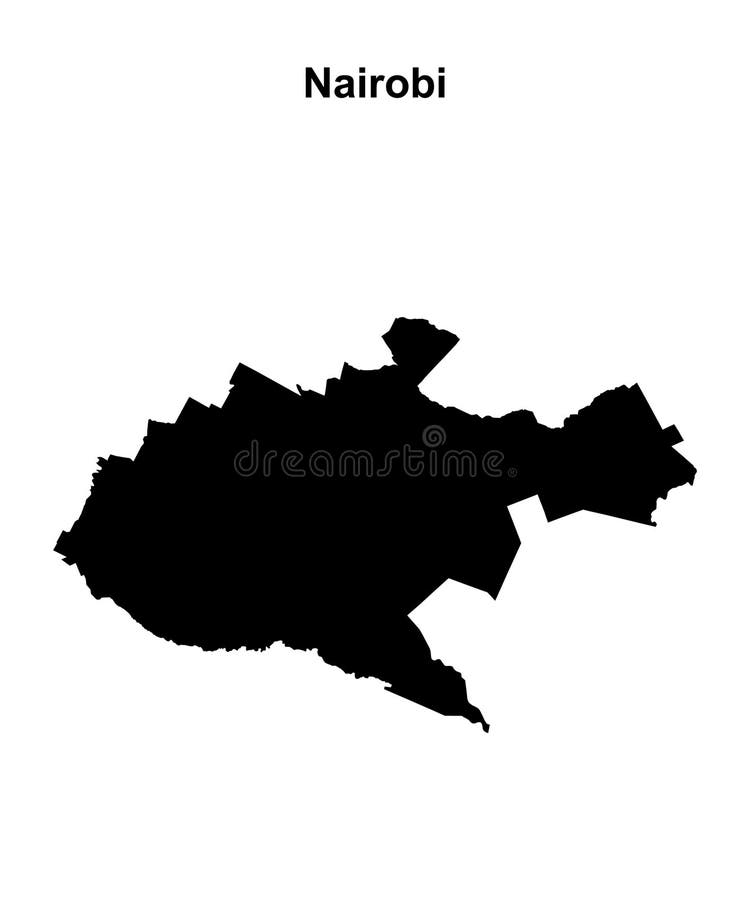 Nairobi Kenya Outline Map Stock Illustrations – 2,006 Nairobi Kenya ...