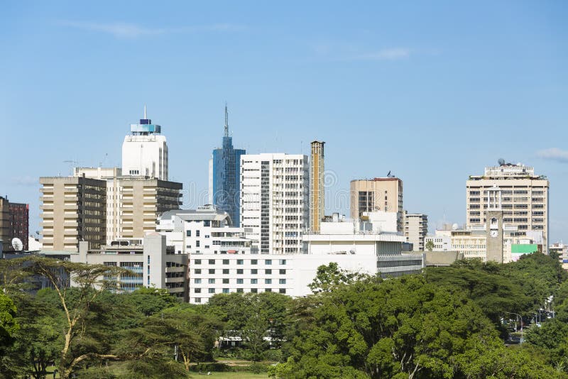 Nairobi Skyline Highrises, Kenya Stock Photo - Image of daytime, green ...