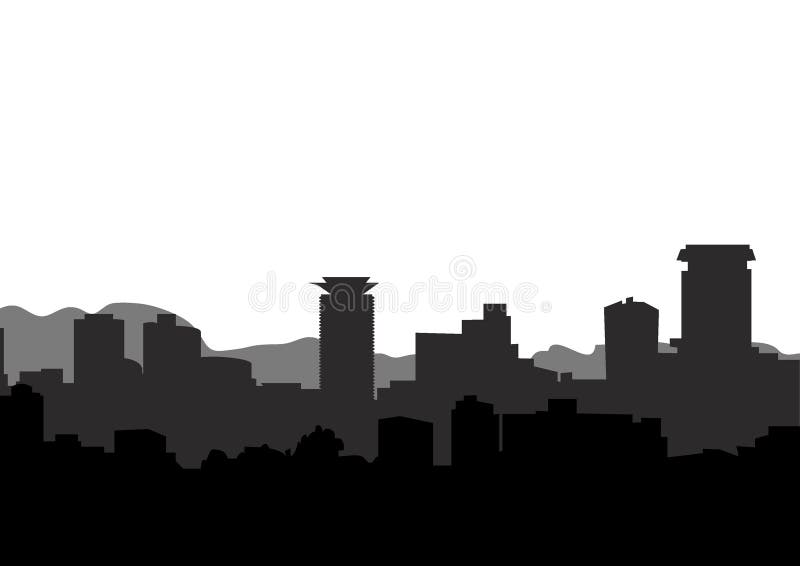 Nairobi Kenya City Skyline Silhouette with Black Buildings Isolated on ...