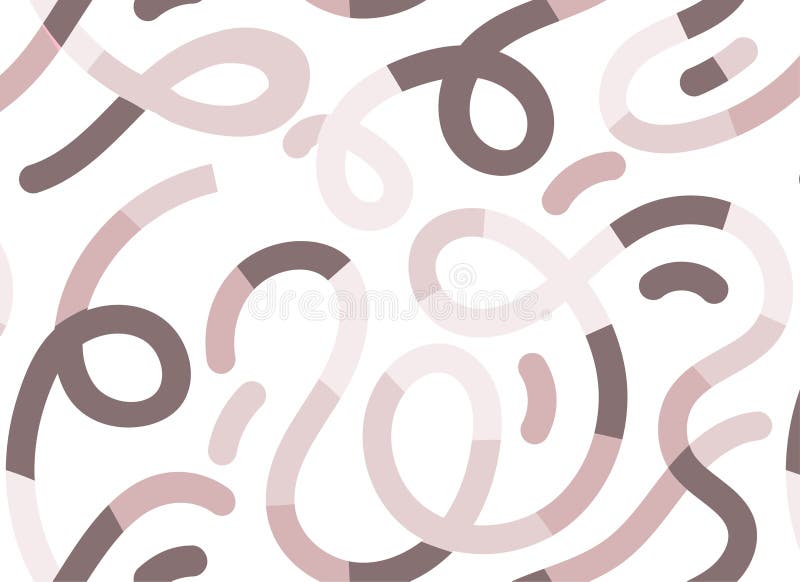 Naive Doodle Pattern of Colorful Abstract Squiggles Print, Continuous ...