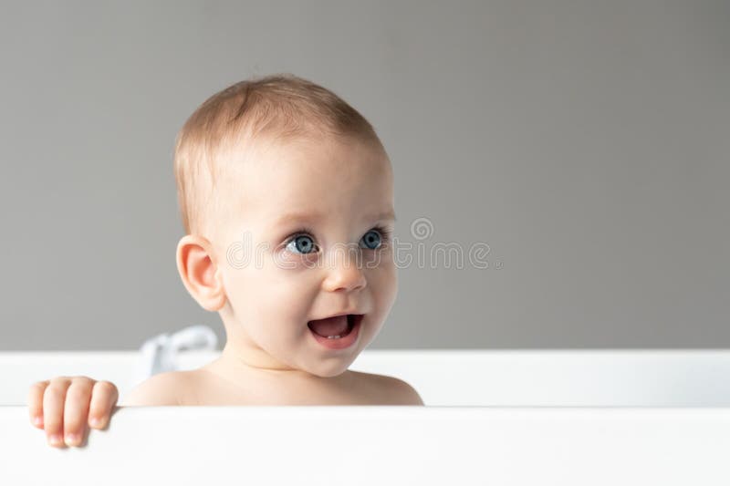 The Naive Look of a Baby with an Open Mouth As an Expression of the ...