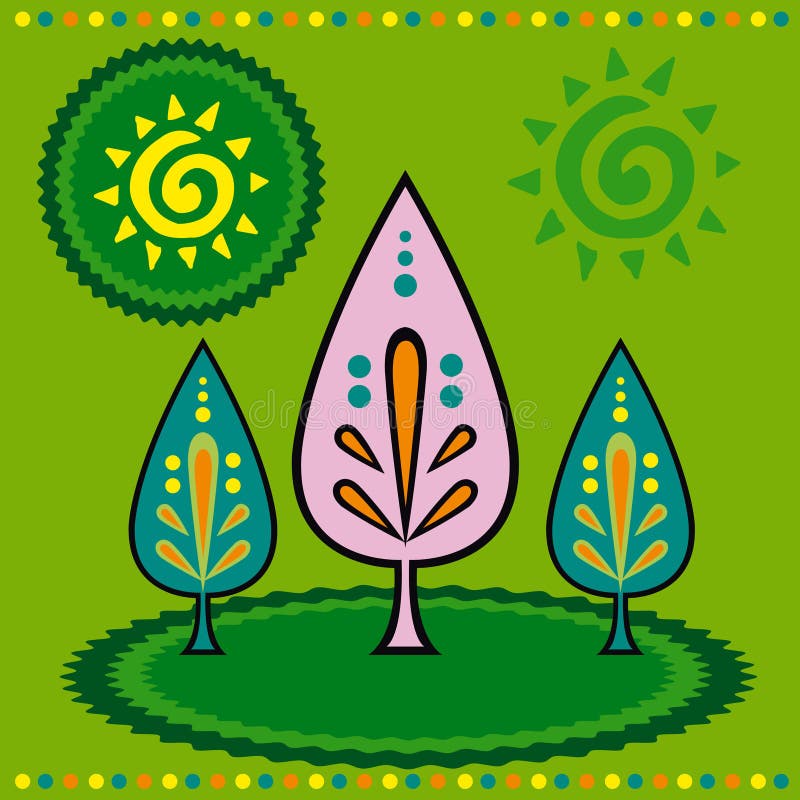 A Naive and Symbolic Illustration Stock Vector - Illustration of symbol ...