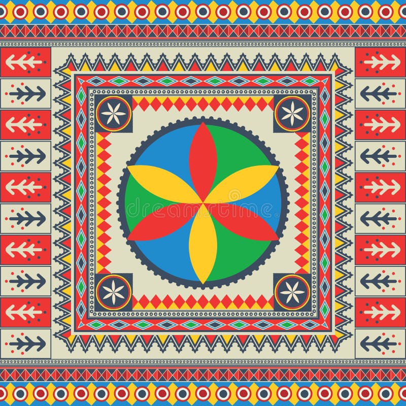 Najdi style pattern 4 stock vector. Illustration of middle - 212705336