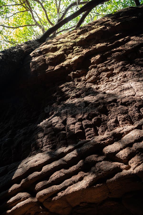 Naka Cave Giant Snake Scale Stone. in the Phu Langka National Park ...