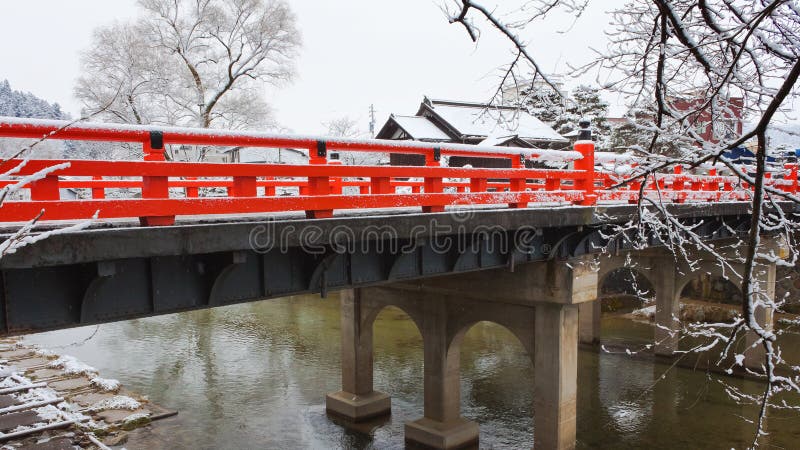 Nakabashi Bridge of Takayama Stock Image - Image of travel, weather ...