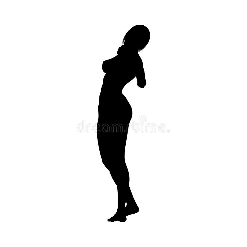 Naked Girls Silhouette Stock Vector Illustration Of Lady 155908807