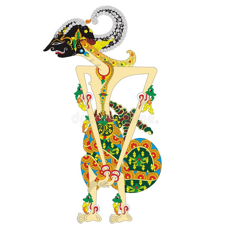 Wayang Puppet Shadow - Nakula Stock Illustration - Illustration of ...