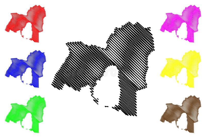 Nakuru City Republic of Kenya Map Vector Illustration, Scribble Sketch ...