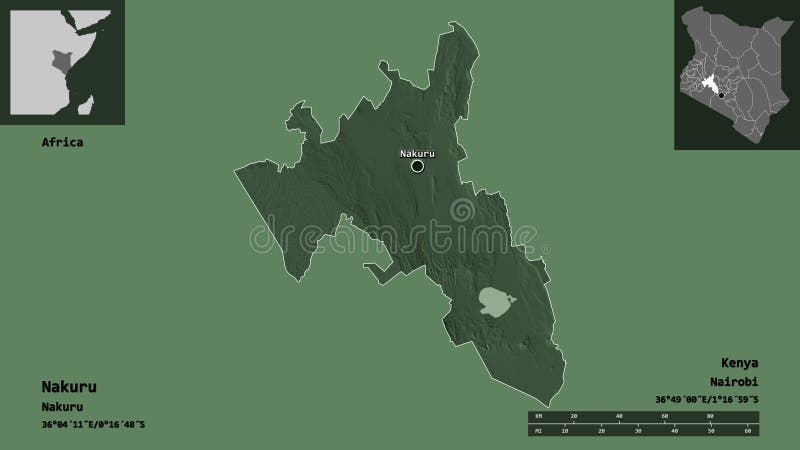 Nakuru, County of Kenya,. Previews. Administrative Stock Illustration ...