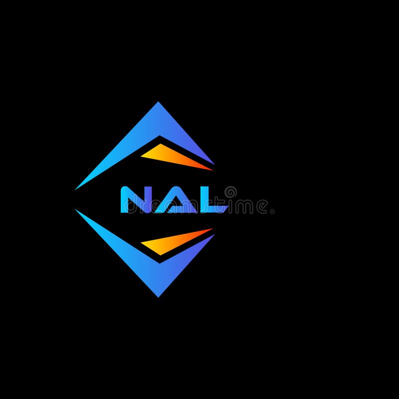 NAL Abstract Technology Logo Design on Black Background. NAL Creative ...