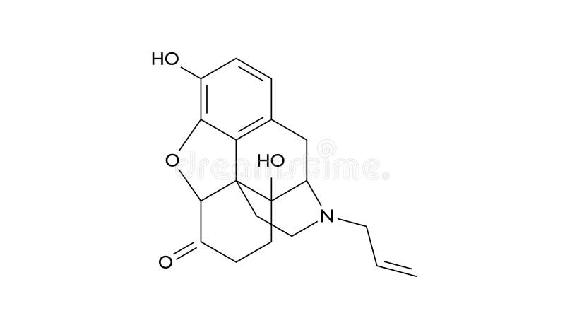 Naloxone Molecule, Structural Chemical Formula, Ball-and-stick Model ...