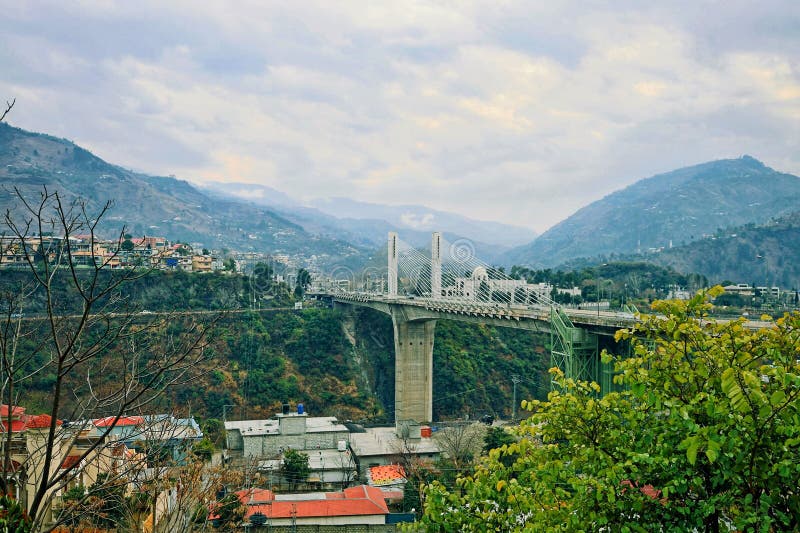 Naluchi Bridge View, Muzaffarabad, AJK Stock Photo - Image of bridge ...
