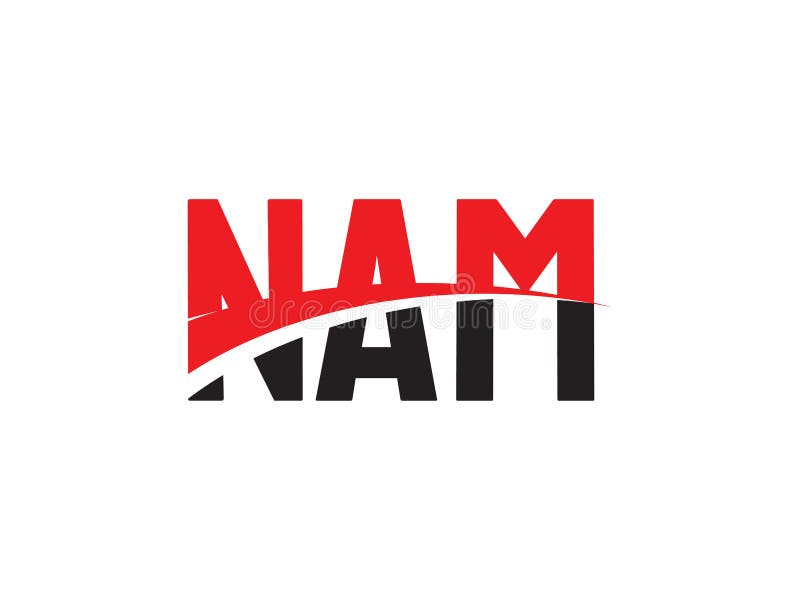 NAM Letter Initial Logo Design Vector Illustration Stock Vector ...