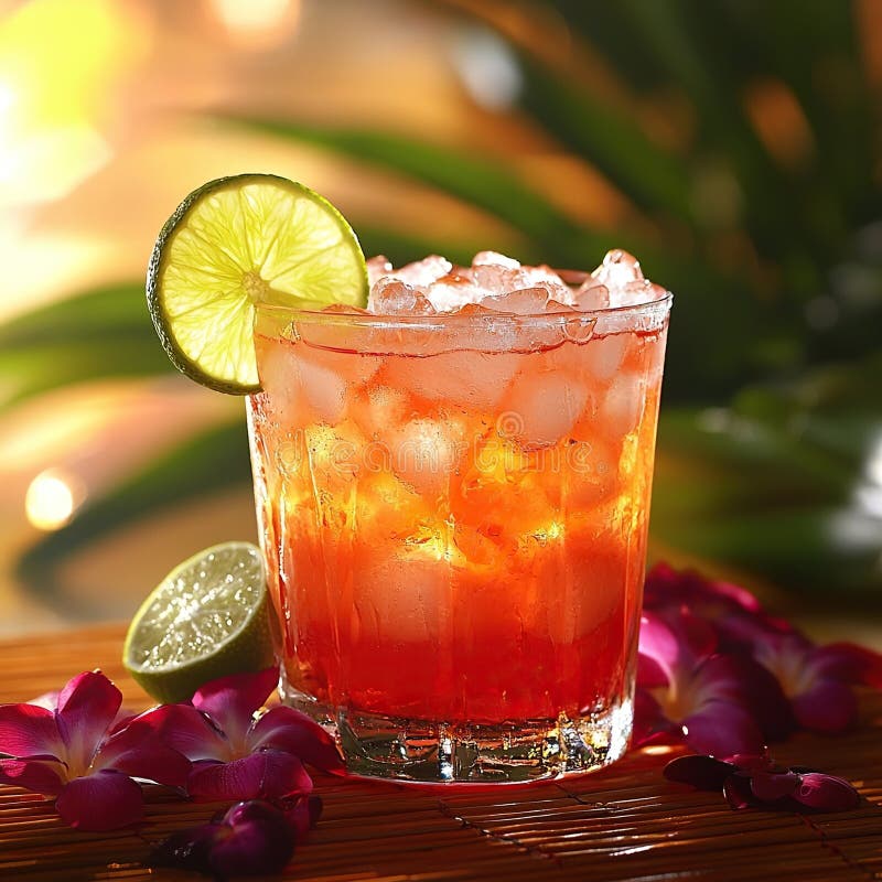 Nam Manao Nam Bped Lime Plum Syrup Close Up View Stock Illustration ...