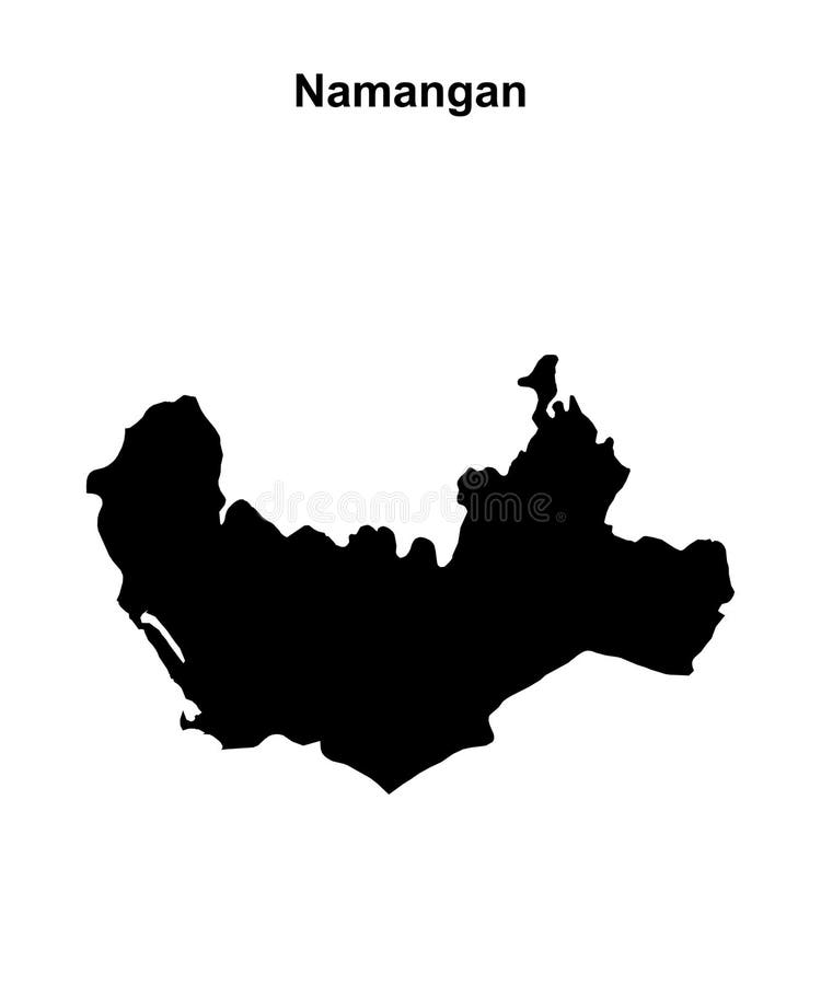 Namangan outline map stock vector. Illustration of atlas - 360689305