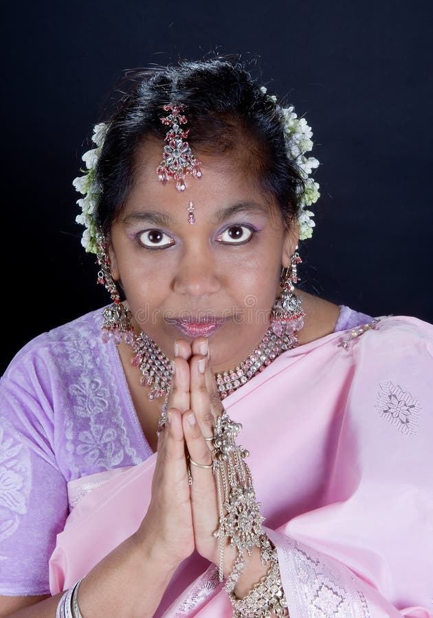 163 Indian Woman Greeting Namaste Photos - Free & Royalty-Free Stock ...