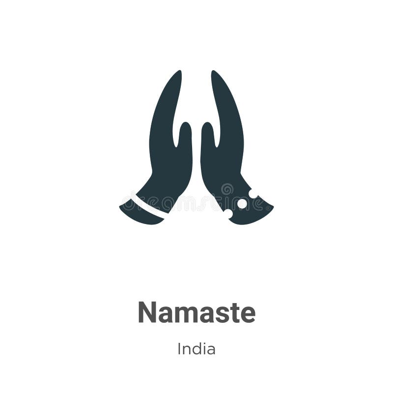 Namaste symbol meditation stock vector. Illustration of mudra - 42329728
