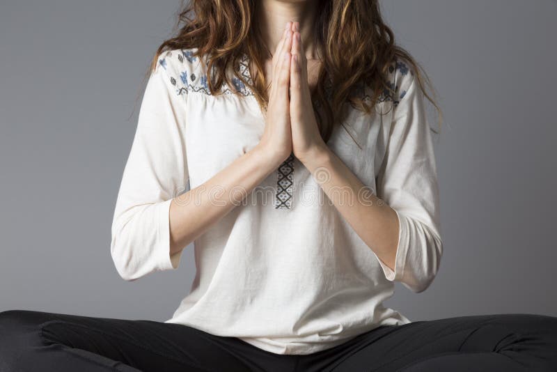 Namaste Woman Stock Image Image Of Relax Peace Yoga 55423257