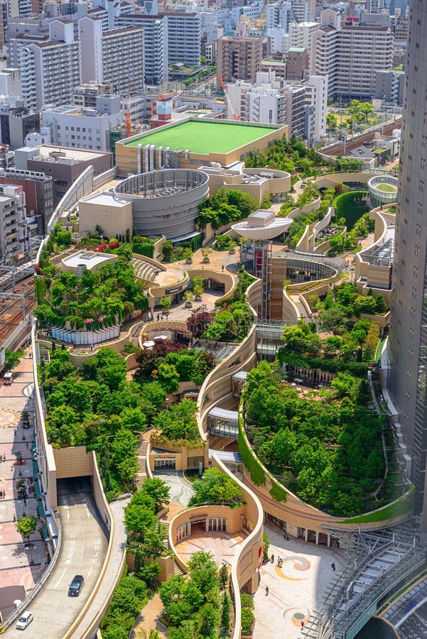 Namba Parks, Osaka, Japan Aerial View Editorial Photography - Image of ...