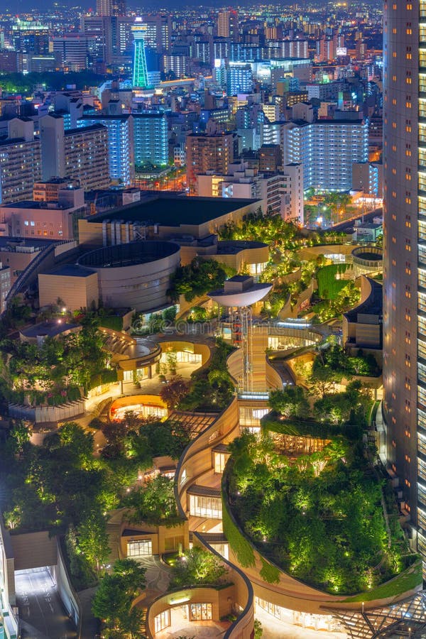 Namba Parks, Osaka, Japan editorial stock image. Image of futuristic ...