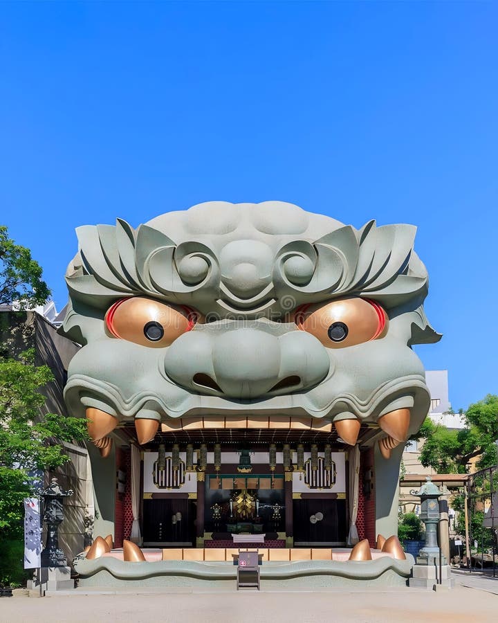 Namba Yasaka Shrine in Osaka, Japan. Stock Image - Image of japan ...