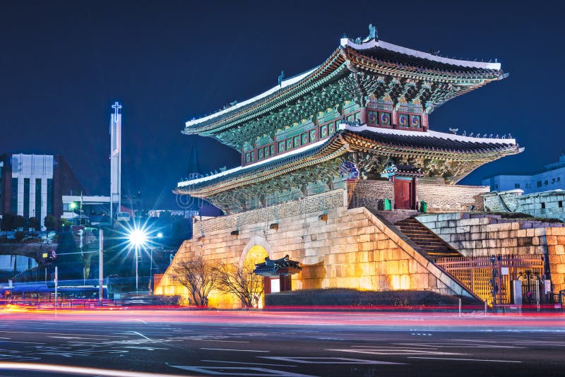 Ancient Korean Gate stock image. Image of international - 1673457